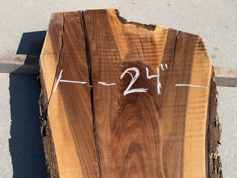 Live Edge Walnut LE2328-1A 10/4 8'+ Irion Lumber Company