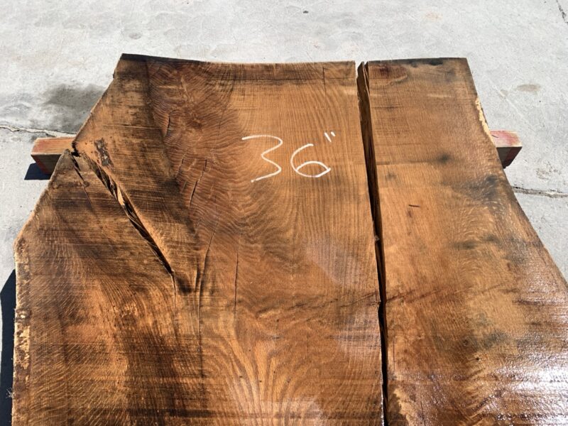 Live Edge Red Oak Slab LE2404-1B - 12/4 - 20' Irion Lumber Company