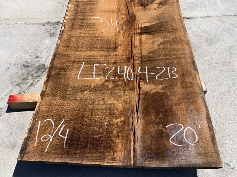 Live Edge Red Oak Slab LE2404-2B - 12/4 - 20' Irion Lumber Company
